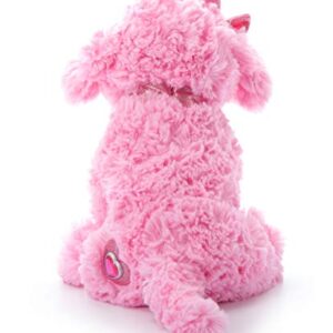 The Petting Zoo Scruffy Dog Stuffed Animal, Gifts for Girls, Pink Dog Plush Toy 9 Inches