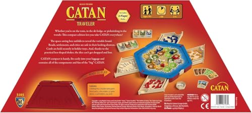 CATAN Traveler COMPACT EDITION Board Game - Settle, Trade, and Build on the Go! Strategy Game, Family Game for Kids and Adults, Ages 10+, 2-4 Players, 60 Minute Playtime, Made by CATAN Studio