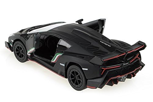 KiNSMART Lamborghini Veneno 1/36 Diecast Metal Toy Model (Black, MATT)