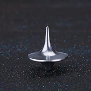 Rienar Accurate Spinning Top, Vintage Totem Zinc Alloy Silver Toy Gift