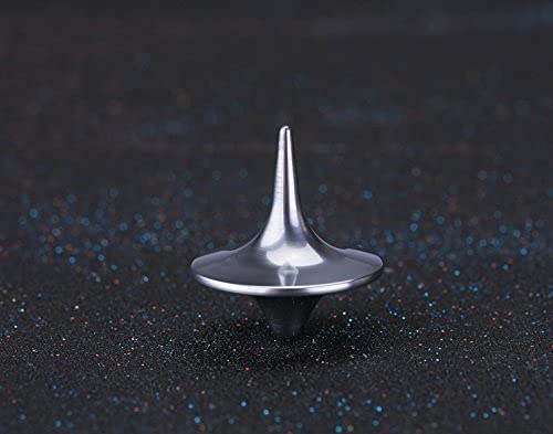 Rienar Accurate Spinning Top, Vintage Totem Zinc Alloy Silver Toy Gift