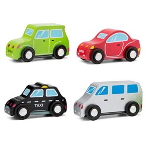 new classic toys wooden vehicles set multi color 4 sportcars