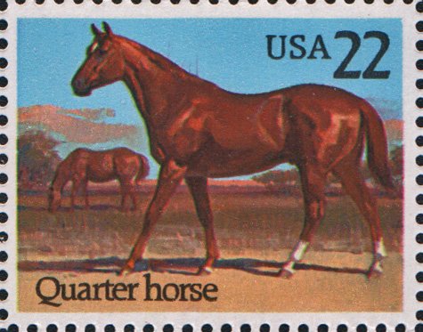 USPS Horse Breeds 1985 Full Sheet of 40 x 22 Cent Stamps Scott 2155-58