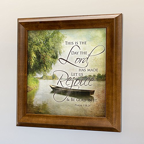 This is the Day That the Lord Has Made 12 x 12 Framed Woodgrain Wall Art Plaque