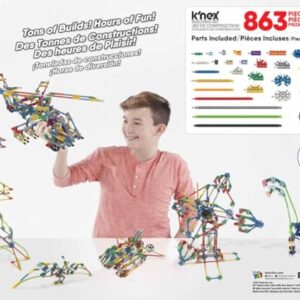 K’NEX Imagine: 100 Model Building Set – 863 Pieces, STEM Learning Creative Construction Model for Ages 7-10, Interlocking Engineering Toy for Boys & Girls, Adults - Amazon Exclusive