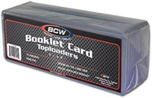 bcw booklet card topload holder - 10 ct | protect and display your valuable booklet cards | rigid individual booklet card holders for trading card collection | compatible with graded trading card box