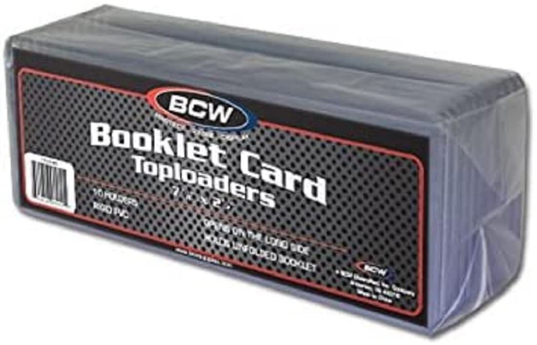 BCW Booklet Card Topload Holder - 10 ct | Protect and Display Your Valuable Booklet Cards | Rigid Individual Booklet Card Holders for Trading Card Collection | Compatible with Graded Trading Card Box