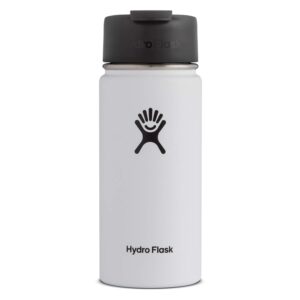 hydro flask travel coffee flask - 16 oz, white