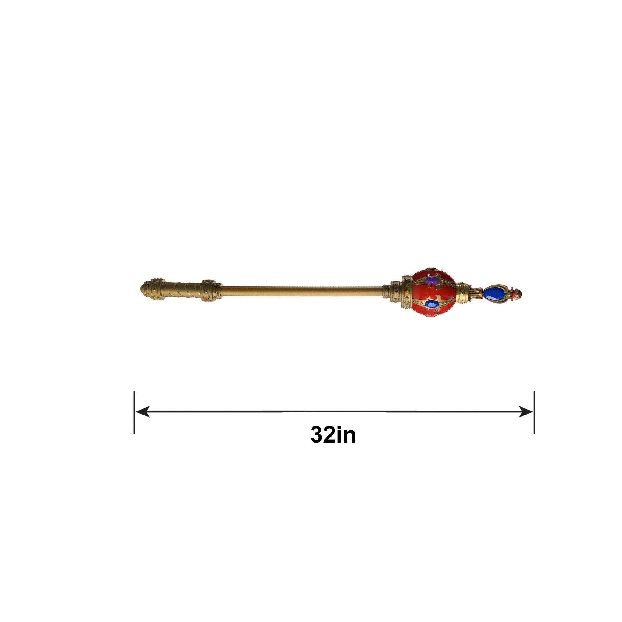 amscan King's Sceptor - Deluxe Costume Accessory,Multi Color,34.3" x 6"