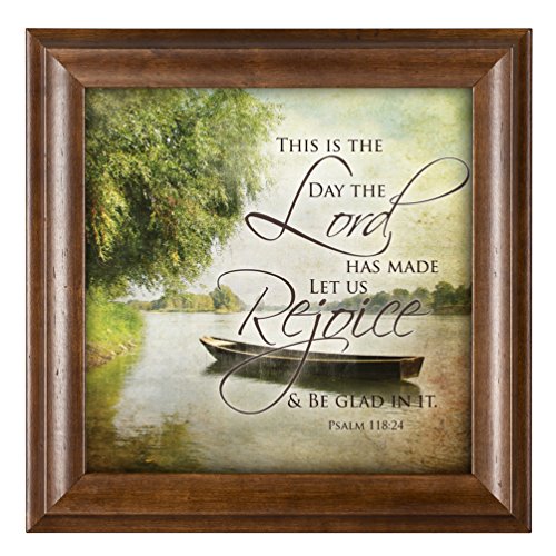 This is the Day That the Lord Has Made 12 x 12 Framed Woodgrain Wall Art Plaque