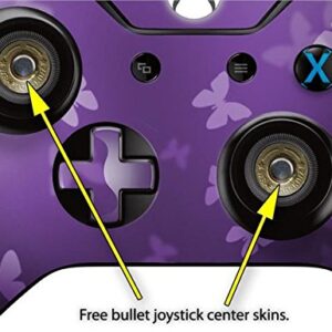 WraptorSkinz Decal Style Vinyl Skin Wrap compatible with XBOX One Original Wireless Controller Bokeh Butterflies Purple