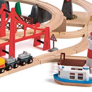 BRIO World 33766 Deluxe Railway Set - Ultimate Wooden Train Adventure for Kids Aged 3 and Up | Interactive and Educational | Compatible with All Brio Railway Toys | Certified Sustainable Toy