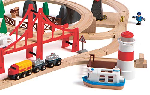 BRIO World 33766 Deluxe Railway Set - Ultimate Wooden Train Adventure for Kids Aged 3 and Up | Interactive and Educational | Compatible with All Brio Railway Toys | Certified Sustainable Toy