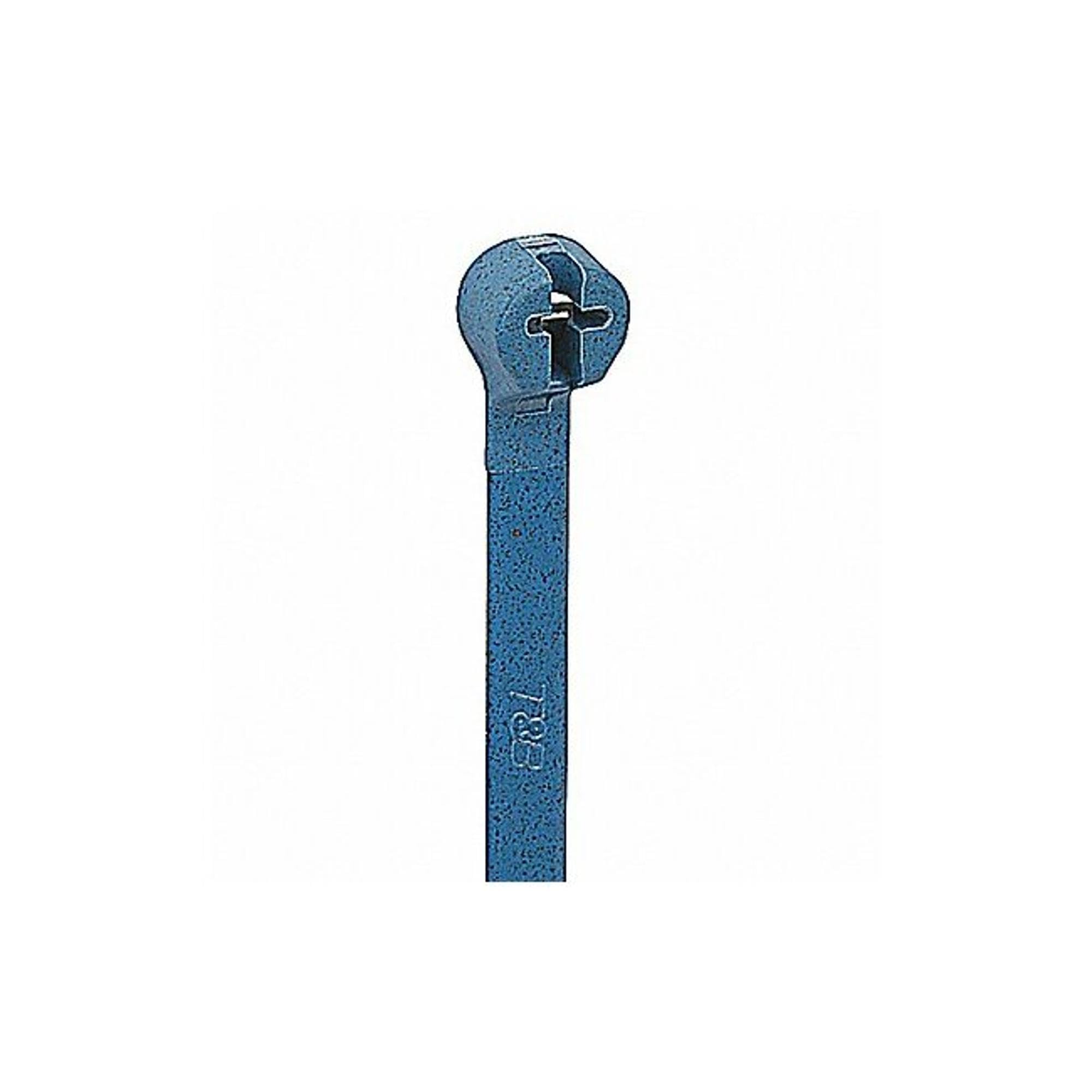 Thomas & Betts TY524M-NDT Ty-Rap 5" Nylon 6.6 Compound, Detectable Cable Tie with Stainless Steel Locking Device (Pack of 100), Bright Blue