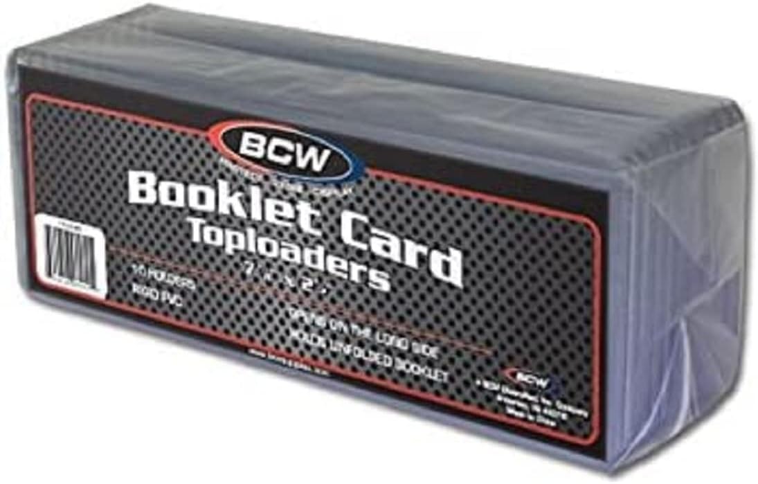 BCW Booklet Card Topload Holder - 10 ct | Protect and Display Your Valuable Booklet Cards | Rigid Individual Booklet Card Holders for Trading Card Collection | Compatible with Graded Trading Card Box