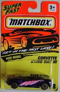 matchbox super fast purple corvette sting ray iii #38