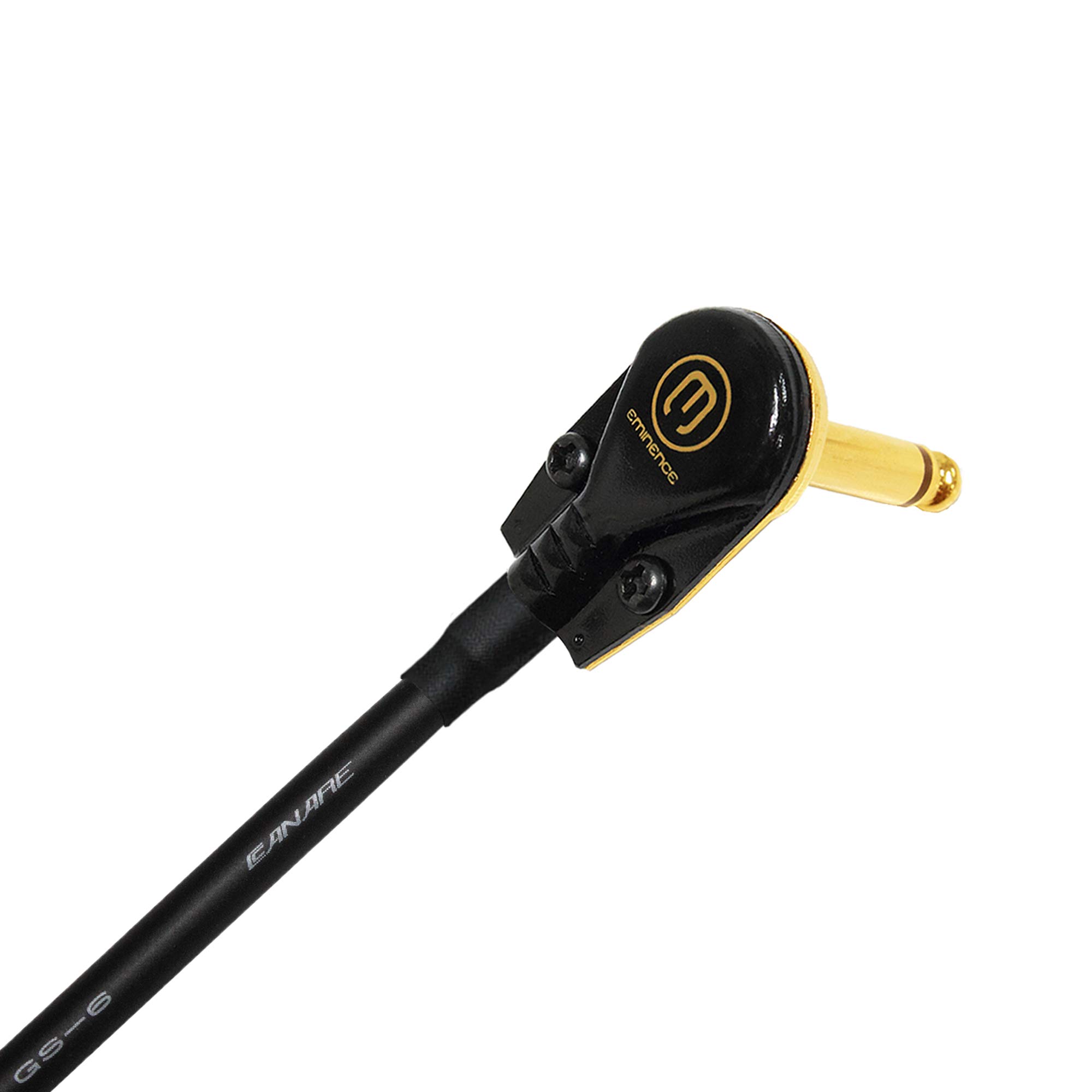 WORLDS BEST CABLES 6 Units - 6 Inch - Canare GS-6 - Guitar Bass Effects Instrument, Patch Cable with Premium Gold Plated (6.35mm) Low-Profile, R/A Pancake Type TS Connectors - Custom Made