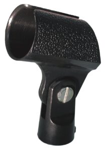 performance plus sm58 style tapered barrel black plastic microphone holder (mh2)