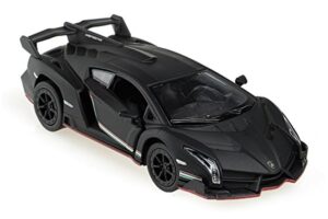 kinsmart lamborghini veneno 1/36 diecast metal toy model (black, matt)