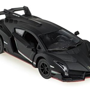 KiNSMART Lamborghini Veneno 1/36 Diecast Metal Toy Model (Black, MATT)