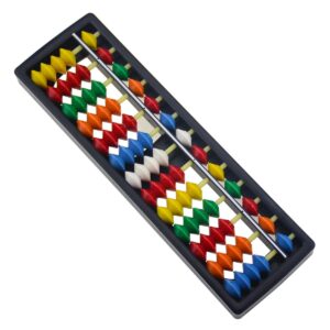 Wowlife 13 Digits Rods with Colorful Beads Plastic Abacus Arithmetic Soroban Kid's Calculating Tool