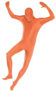 amscan party skin suit halloween costume orange - adult large