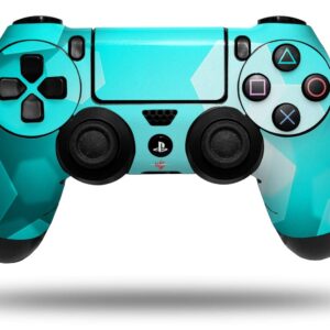 WraptorSkinz Vinyl Decal Skin Compatible with Sony PS4 Controller PlayStation 4 Original Slim and Pro Bokeh Hex Neon Teal (Controller NOT Included)