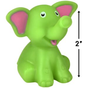 Rhode Island Novelty 2 Inch Rubber Water Squirting Elephants, One Dozen