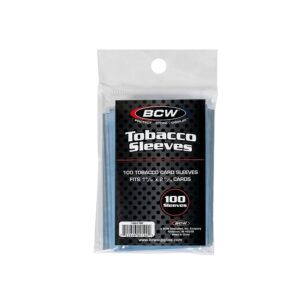 bcw tobacco card sleeves | acid-free, archival quality clear polypropylene | 100 sleeves per pack | fits tobacco topload card holder | protect, store, and display collectible trading cards