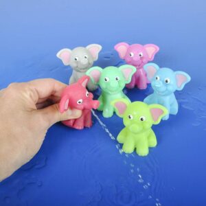 Rhode Island Novelty 2 Inch Rubber Water Squirting Elephants, One Dozen