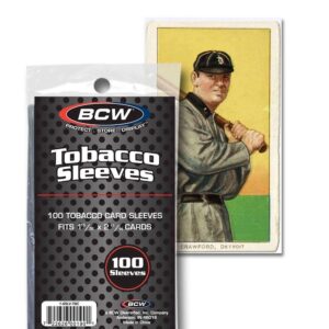 BCW Tobacco Card Sleeves | Acid-Free, Archival Quality Clear Polypropylene | 100 Sleeves per Pack | Fits Tobacco Topload Card Holder | Protect, Store, and Display Collectible Trading Cards