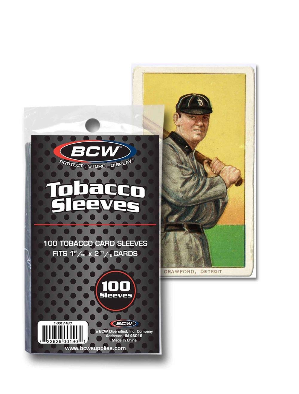 BCW Tobacco Card Sleeves | Acid-Free, Archival Quality Clear Polypropylene | 100 Sleeves per Pack | Fits Tobacco Topload Card Holder | Protect, Store, and Display Collectible Trading Cards