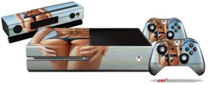 kayla delancey black bikini 7 - holiday bundle wraptorskinz decal style vinyl skin wrap compatible with xbox one original console, kinect and 2 controllers (gaming system not included)