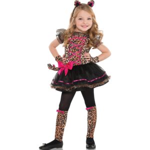 amscan precious leopard costume for toddlers (3-4) - colorful & fun animal-themed dress-up, perfect for halloween, costume parties & more - 1 set