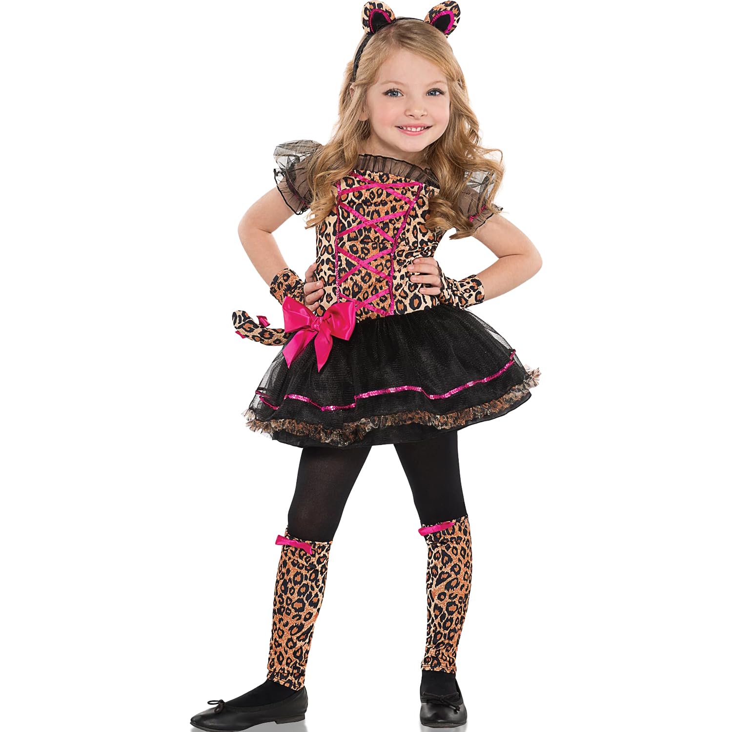 Amscan Precious Leopard Costume For Toddlers (3-4) - Colorful & Fun Animal-Themed Dress-Up, Perfect For Halloween, Costume Parties & More - 1 Set