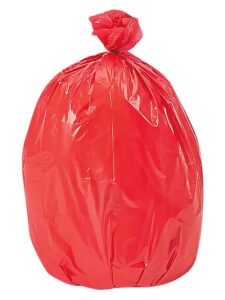 usa-made colorful trash bags in variety of sizes and colors (10, red 14 gallons)