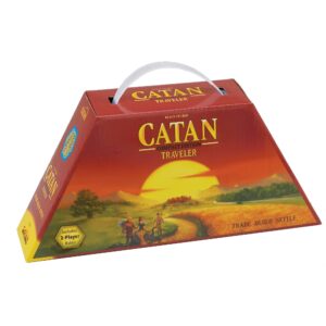 catan traveler compact edition board game - settle, trade, and build on the go! strategy game, family game for kids and adults, ages 10+, 2-4 players, 60 minute playtime, made by catan studio