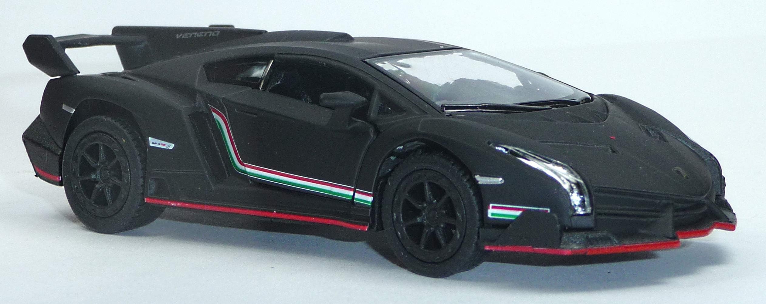 KiNSMART Lamborghini Veneno 1/36 Diecast Metal Toy Model (Black, MATT)