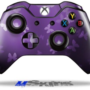 WraptorSkinz Decal Style Vinyl Skin Wrap compatible with XBOX One Original Wireless Controller Bokeh Butterflies Purple