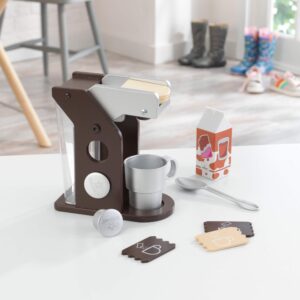 KidKraft Children's Espresso Coffee Set - Role Play Toys for The Kitchen, Play Kitchen Accessories, Gift for Ages 3+