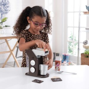 KidKraft Children's Espresso Coffee Set - Role Play Toys for The Kitchen, Play Kitchen Accessories, Gift for Ages 3+