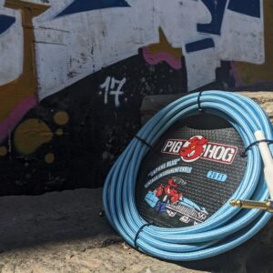 Pig Hog PCH20DB 1/4" to 1/4" Daphne Blue Guitar Instrument Cable, 20 Feet