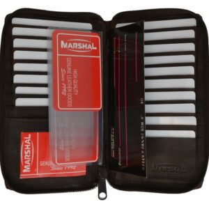 MARSHAL Credit Card Holder Tall Wallet With All Around Zipper (Brown)