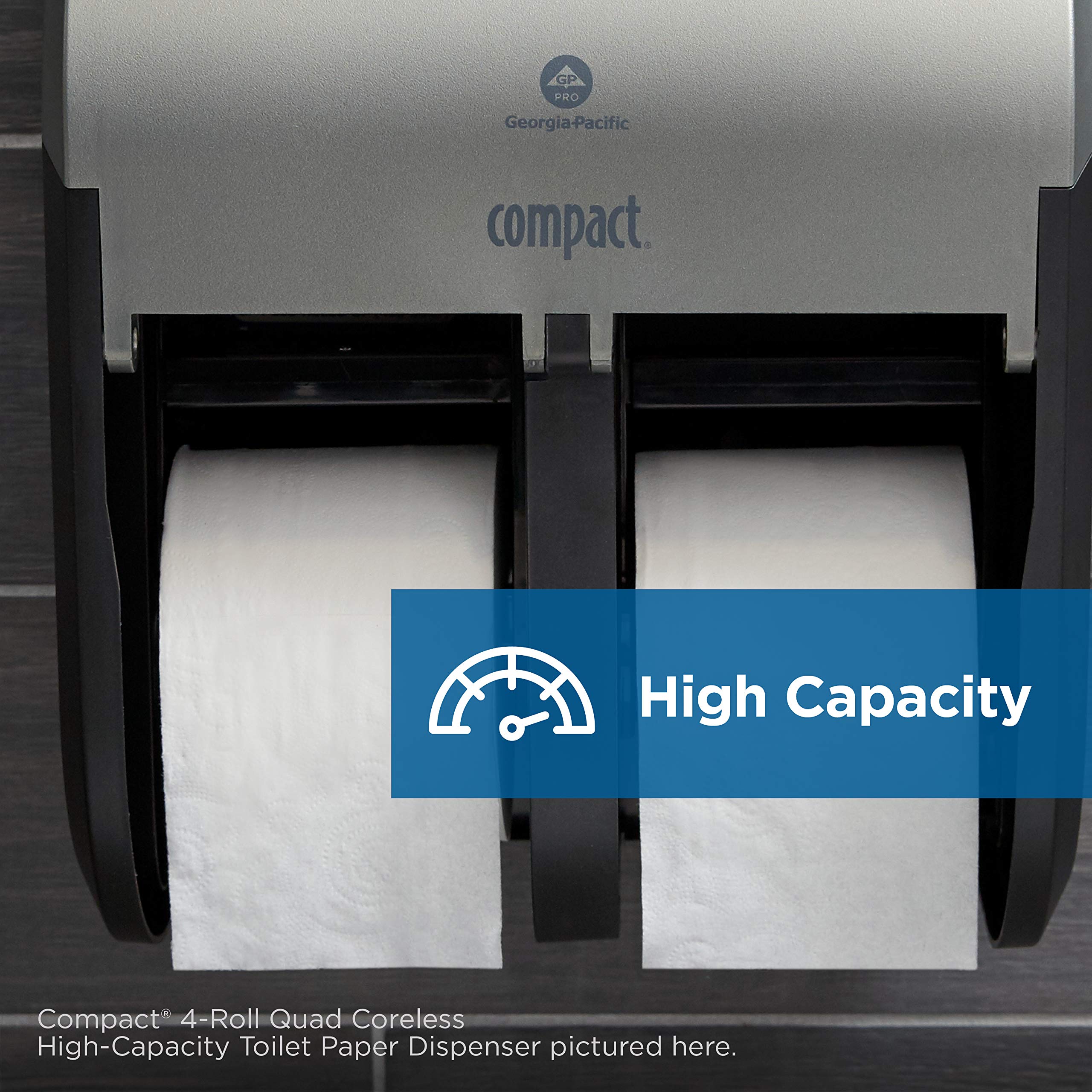 COMPACT® CORELESS 2-PLY RECYCLED TOILET PAPER BY GP PRO (GEORGIA-PACIFIC), 18 ROLLS PER PACKAGE