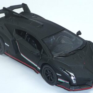 KiNSMART Lamborghini Veneno 1/36 Diecast Metal Toy Model (Black, MATT)