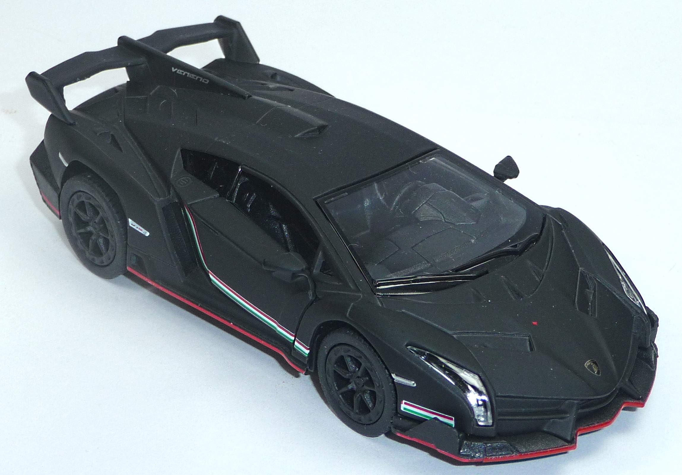 KiNSMART Lamborghini Veneno 1/36 Diecast Metal Toy Model (Black, MATT)