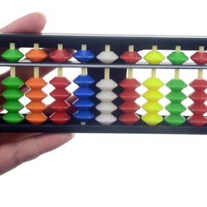 Wowlife 13 Digits Rods with Colorful Beads Plastic Abacus Arithmetic Soroban Kid's Calculating Tool