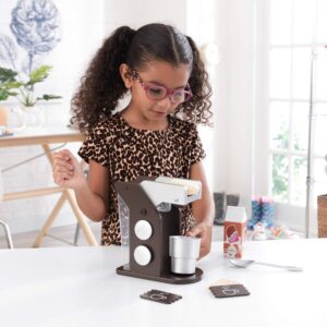 KidKraft Children's Espresso Coffee Set - Role Play Toys for The Kitchen, Play Kitchen Accessories, Gift for Ages 3+