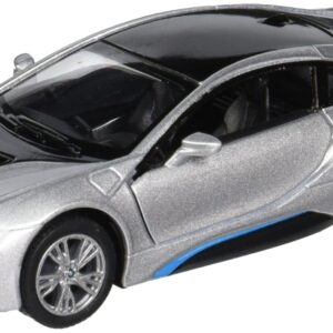 KiNSMART BMW i8 Gray 5" 1:36 Scale Die Cast Metal Model Toy Car w/Pullback Action