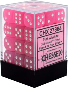 chessex manufacturing 27864 d6cube12mmfr pkwh 36 by chessex dice